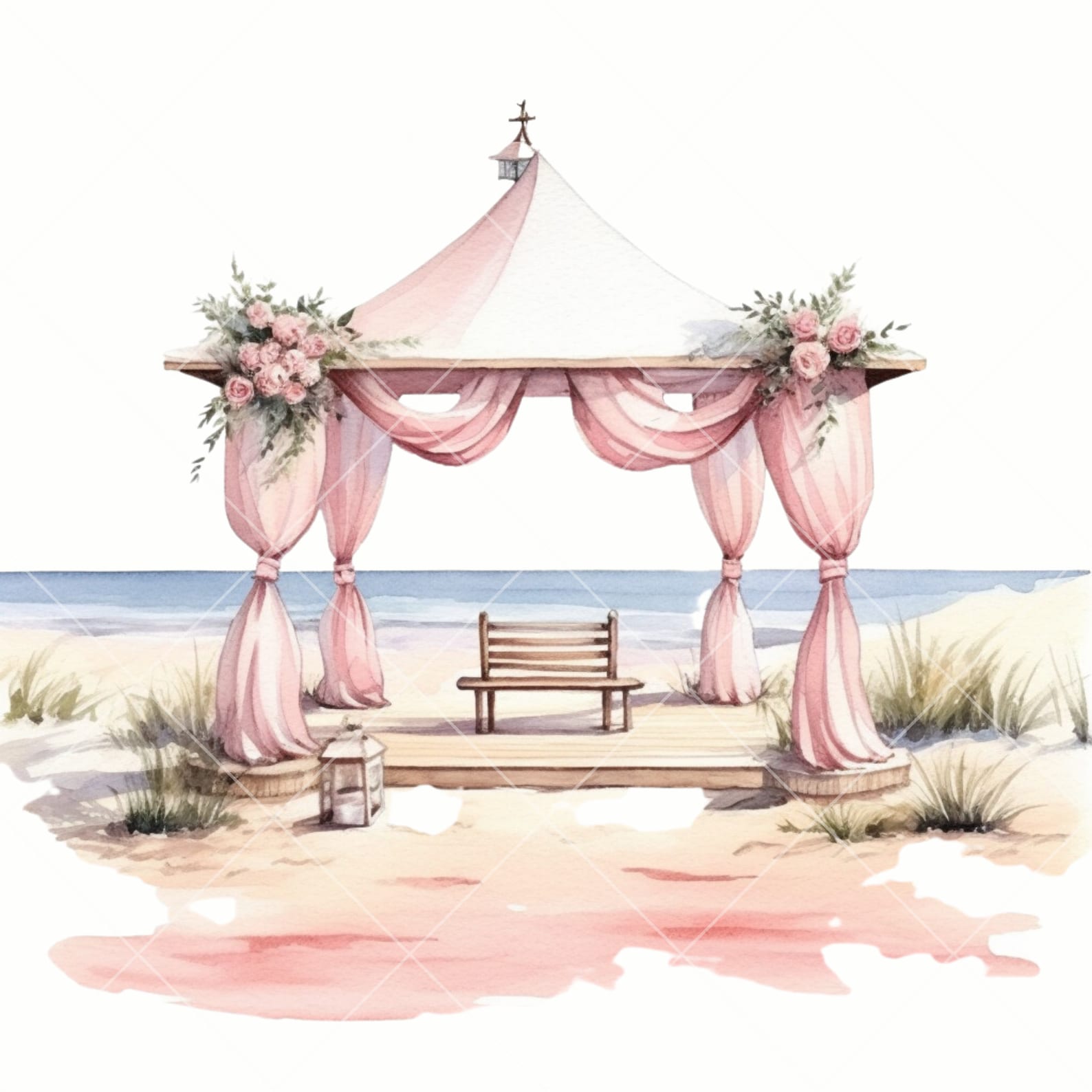 Pink Wedding Clip Art Bundle Watercolor Transparent PNG Bride - Etsy