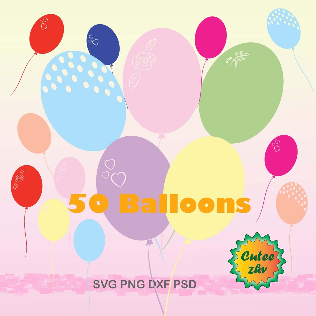 Balloon SVG Balloon SVG Bundle for Cricut Balloons Cut - Etsy