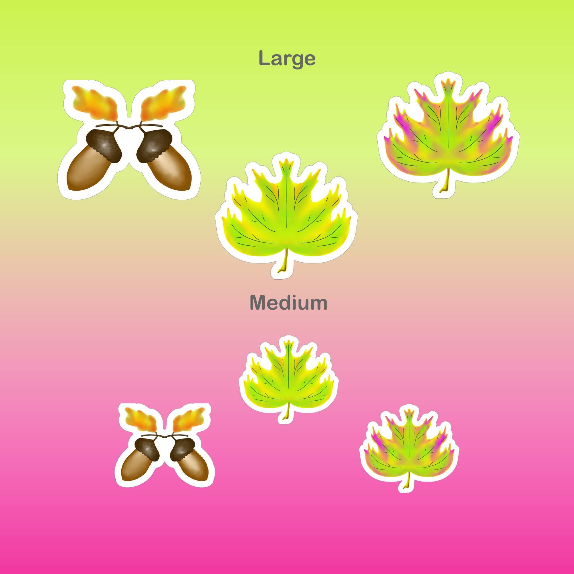 Acorn Sticker Fall Stickers Leaf Stickers - Etsy