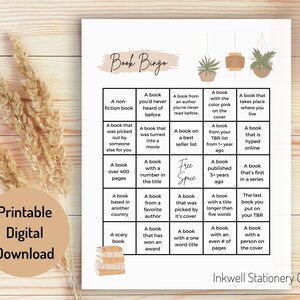 Book Bingo Reading Challenge PRINTABLE, Book Challenge Reading List ...