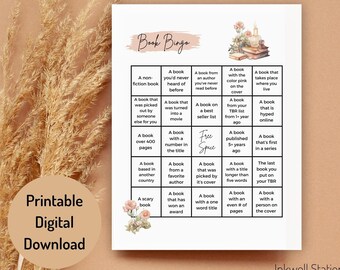 Book Bingo Reading Challenge PRINTABLE, Book Challenge Reading List ...