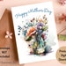 PRINTABLE Watercolor Flower Mother's Day Card, Beautiful Wildflower ...