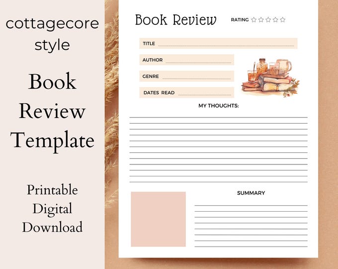 Printable Reading Planner and Journal Template - Reading Organizer ...