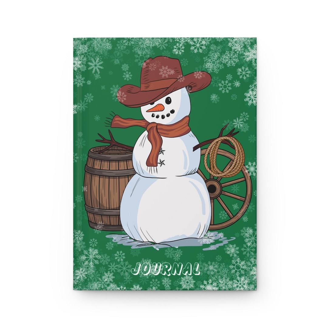 Cowboy Snowman Journal, Country Western Christmas Notebook, Howdy ...