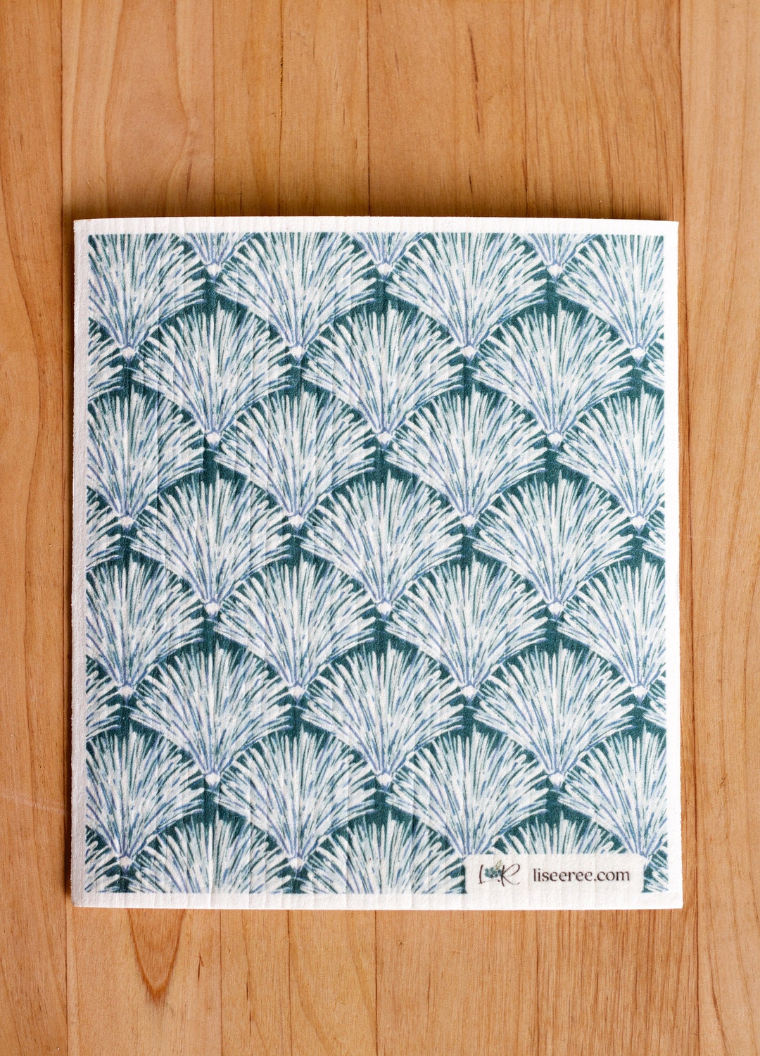 Swedish Dishcloth Blue Scallops Sponge Cloth Kitchen Swedish Dish Cloth ...