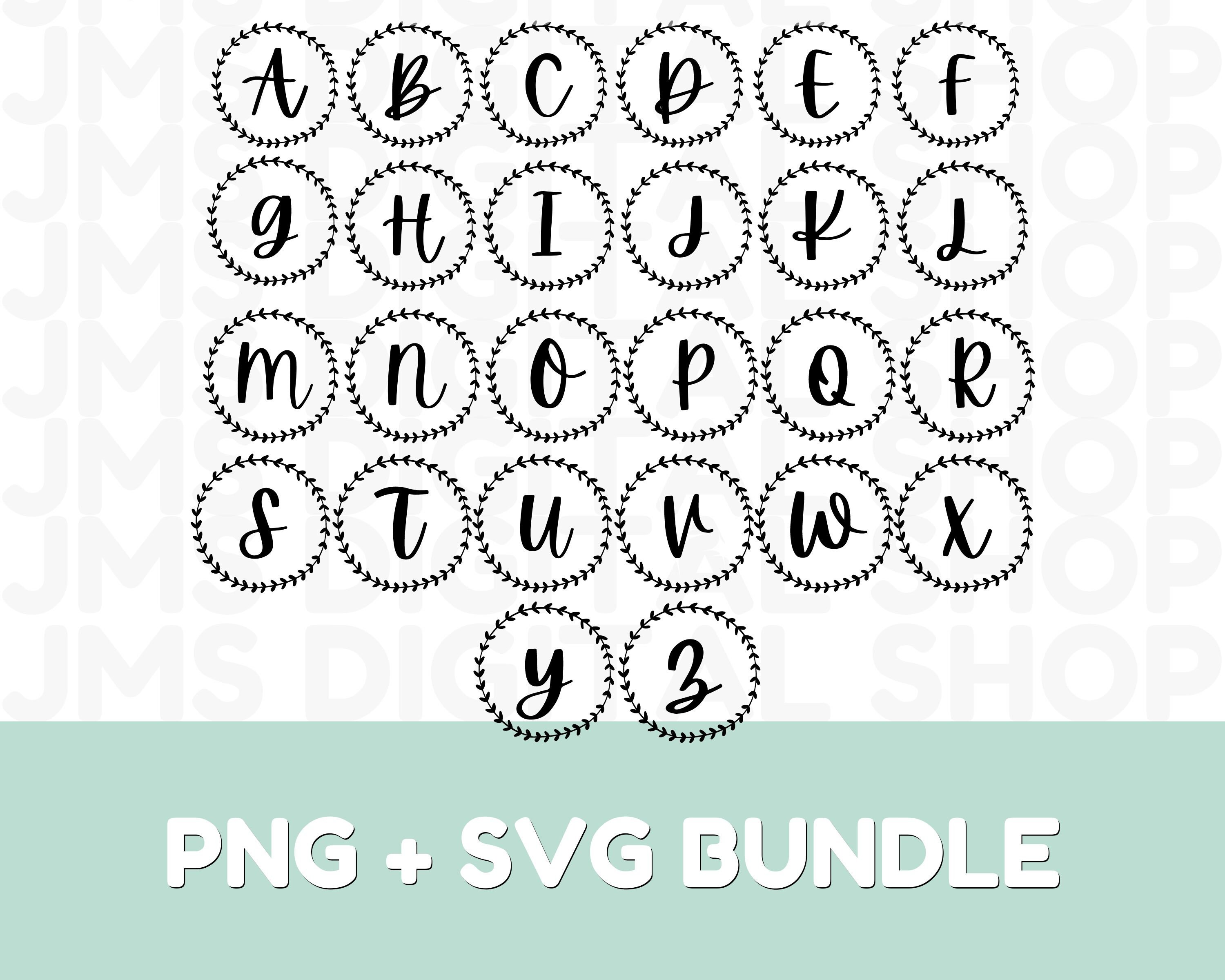 Monogram SVG Bundle Last Name Svg Initial Monogram Svg Monogram Wreath ...