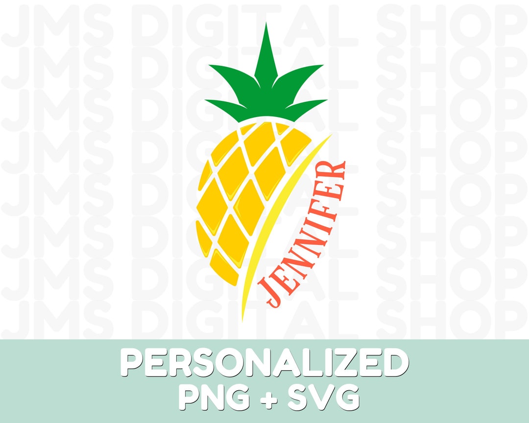 Pineapple Monogram SVG Personalized Pineapple Monogram Png Personalized ...
