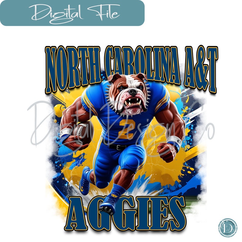 NC A&T Aggie Dawg Mascot: HBCU Digital PNG File - Etsy