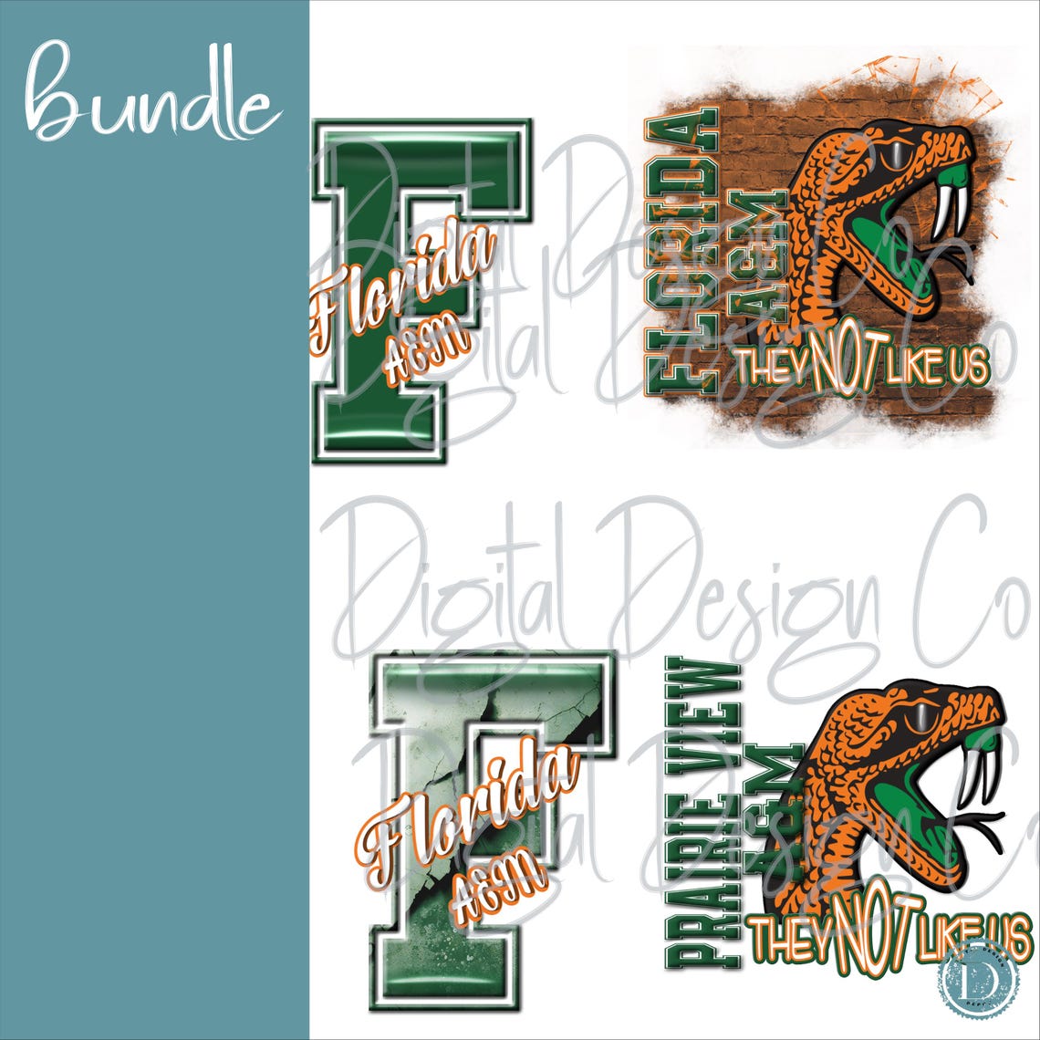 Florida A&M Rattlers Digital Bundle | FAMU PNG Sublimation DTF Files ...