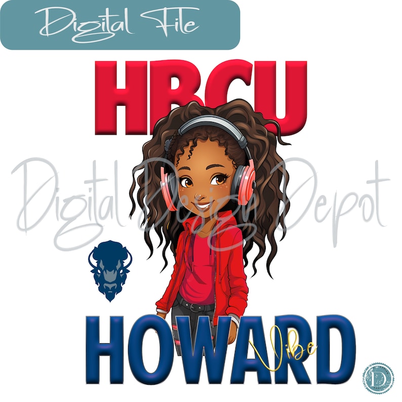 Howard University HBCU Swag PNG - Digital Sublimation, DTF File - Etsy