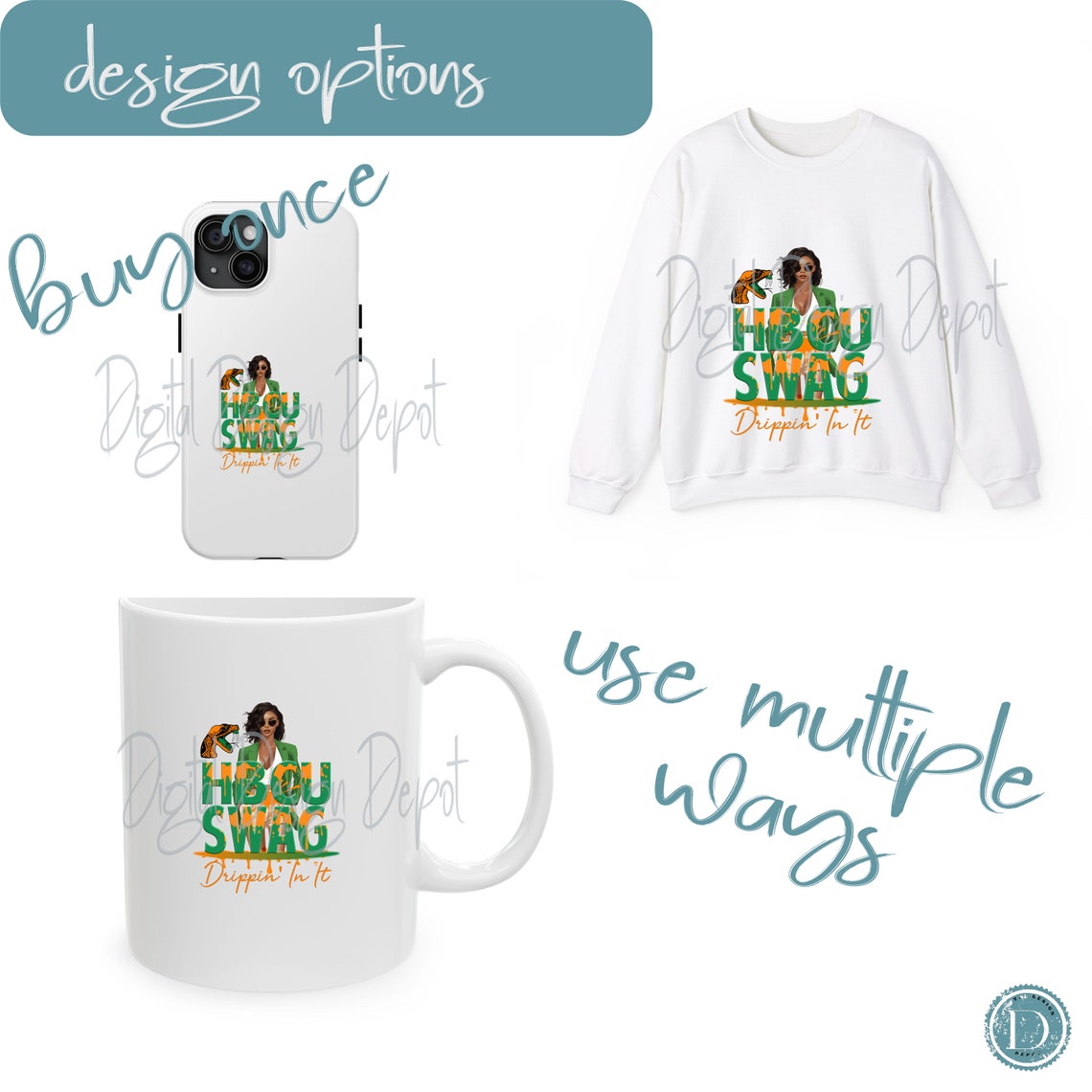FAMU Png Florida A&M FAMU HBCU Swag Drip - Digital Sublimation Dtf Png ...
