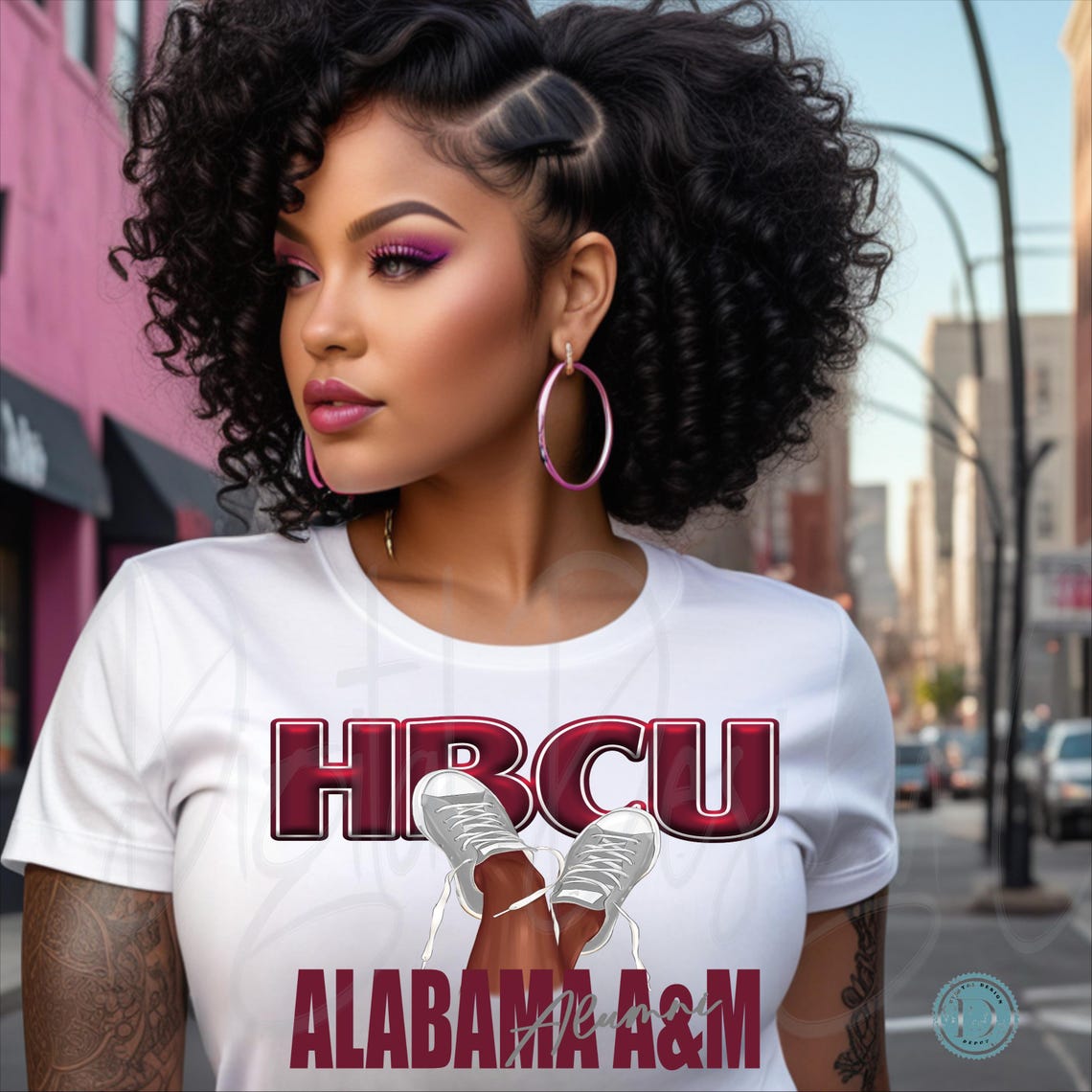 Alabama A&M HBCU Swag PNG: Black Woman Sneakers (digital File) - Etsy
