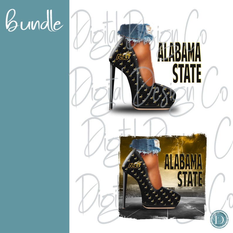 Alabama State HBCU Heels PNG Bundle: Sassy Shoes Sublimation (digital ...