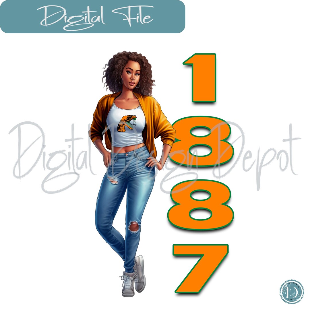 Florida A&M Rattler 1887, FAMU HBCU PNG Sublimation Dtf Digital File - Etsy