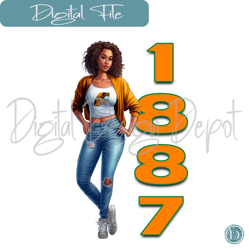 Florida A&M Rattler 1887, FAMU HBCU PNG Sublimation Dtf Digital File - Etsy