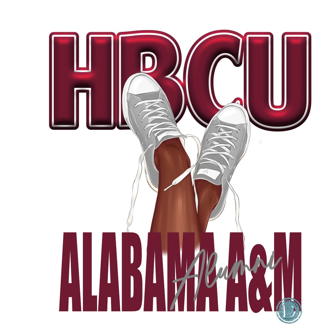 Alabama A&M HBCU Swag PNG: Black Woman Sneakers (digital File) - Etsy