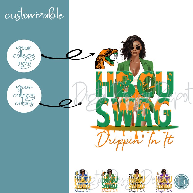 FAMU Png Florida A&M FAMU HBCU Swag Drip - Digital Sublimation Dtf Png ...