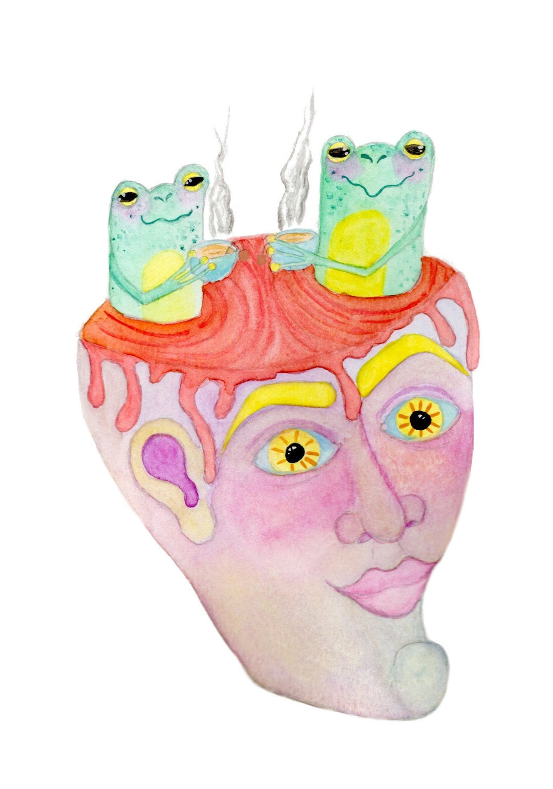 Brain Frog - Etsy