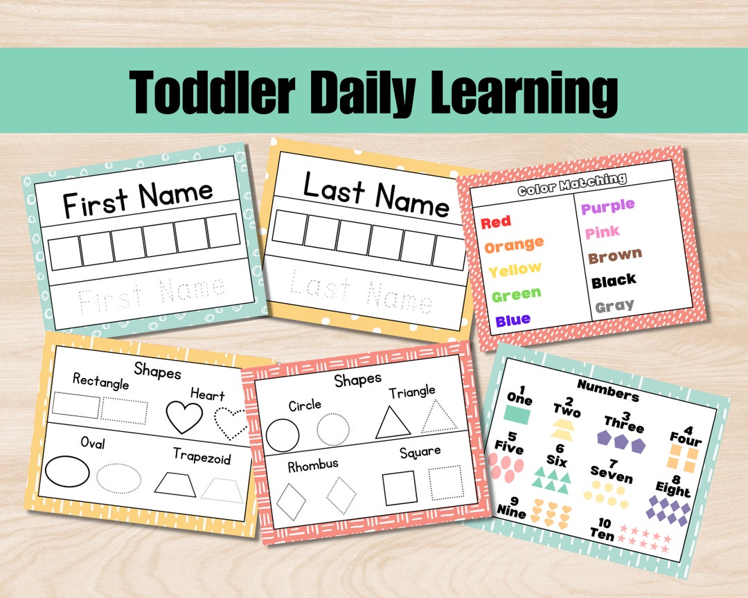 Daily Learning Bundle for Toddlers, Pre-k, and Kindergarten, Learn to ...