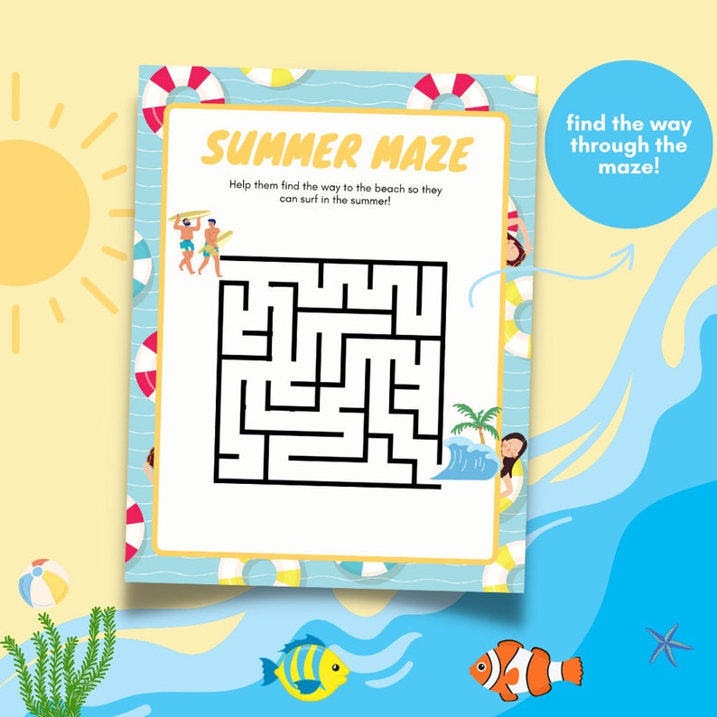 Summer Word Search,maze and I Spy Games,kids Activities, Fun Activity ...