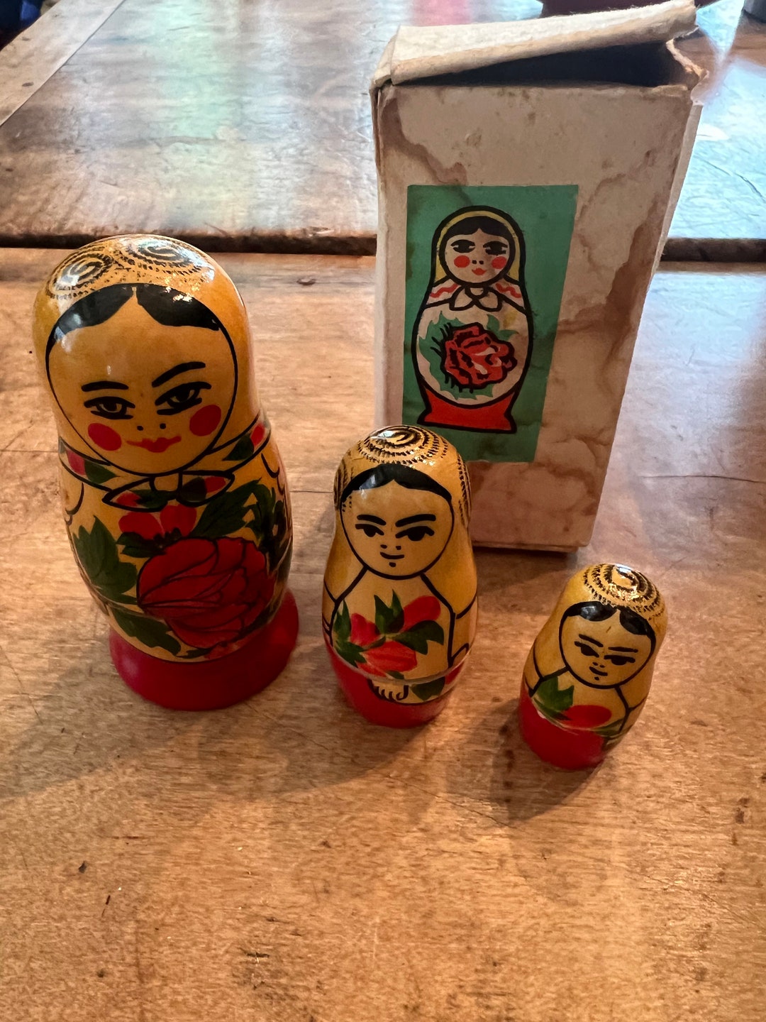 1970’s Russian Stacking Dolls in Original Box - Etsy