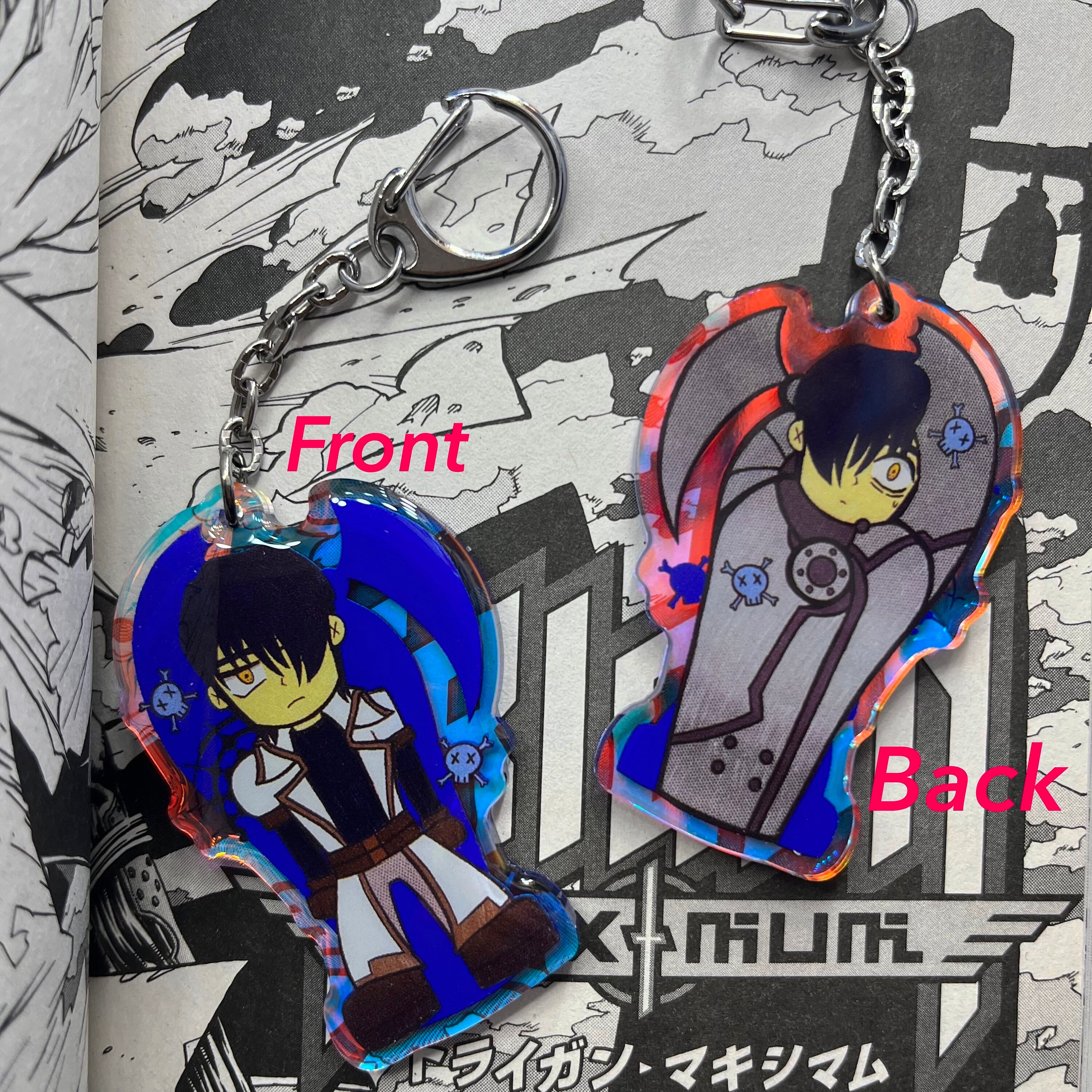 Trigun Double Sided Keychain's rainbow Holographic - Etsy