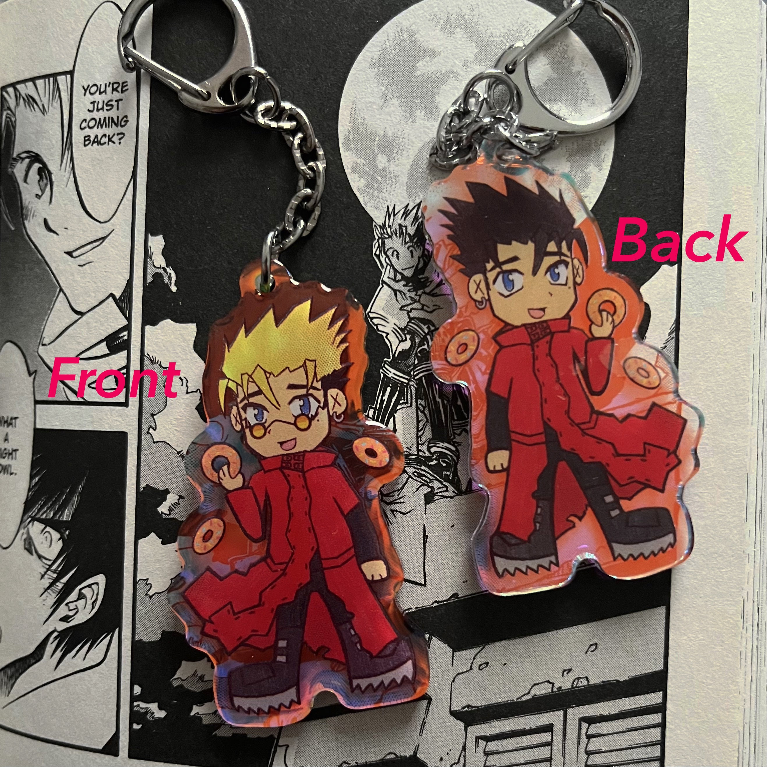Trigun Double Sided Keychain's rainbow Holographic - Etsy