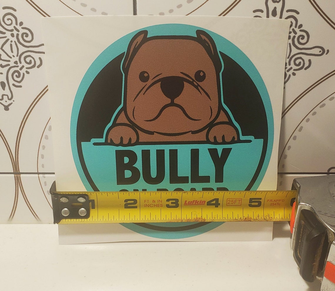 Bully on Board Car Decal, American Bully Owner Gift, Dog Mom Gift ...