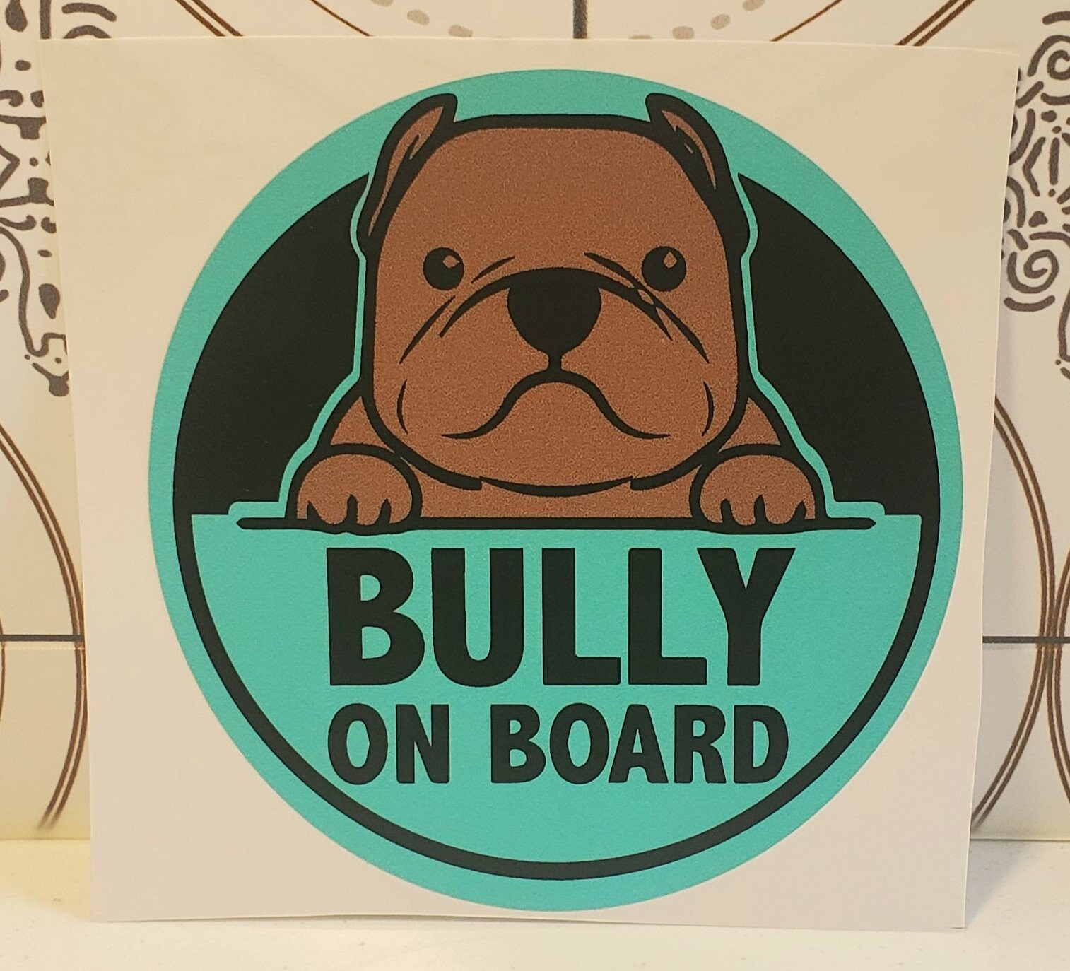 Bully on Board Car Decal, American Bully Owner Gift, Dog Mom Gift ...