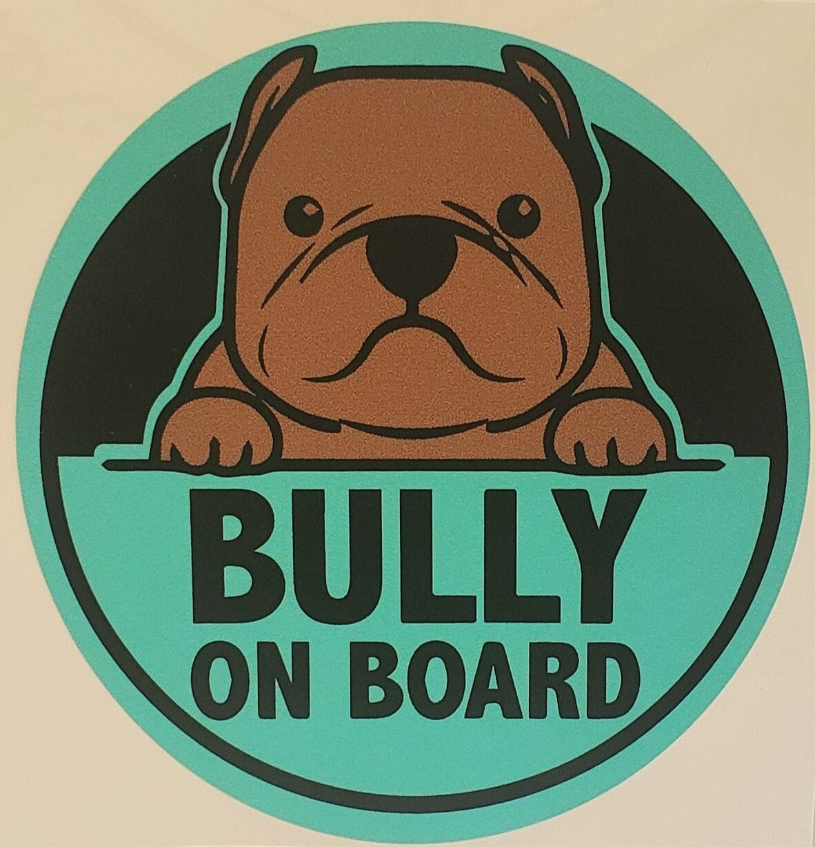 Bully on Board Car Decal, American Bully Owner Gift, Dog Mom Gift ...