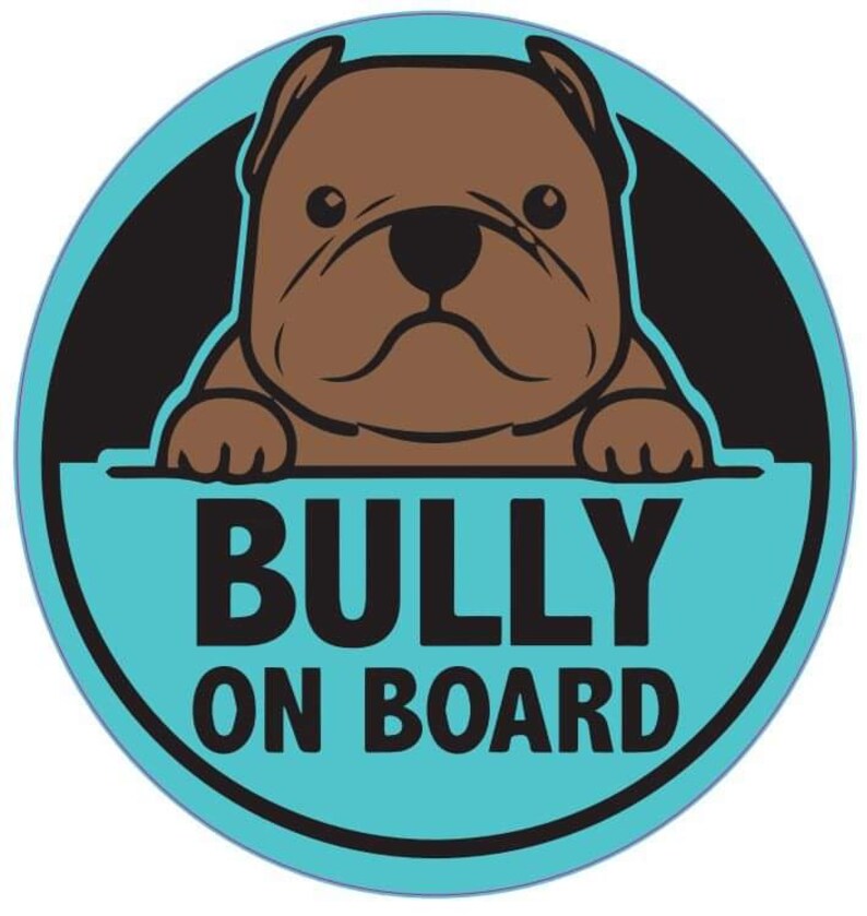 Bully on Board Car Decal American Bully Owner Gift Dog Mom - Etsy