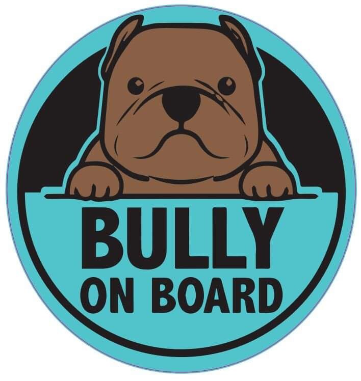 Bully on Board Car Decal, American Bully Owner Gift, Dog Mom Gift ...