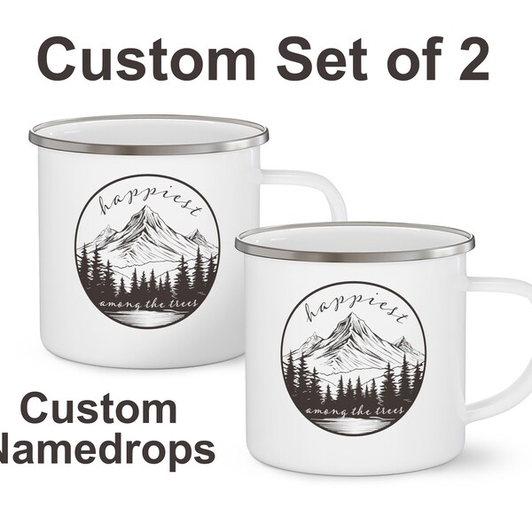Personalized Camping Mugs Set - Etsy