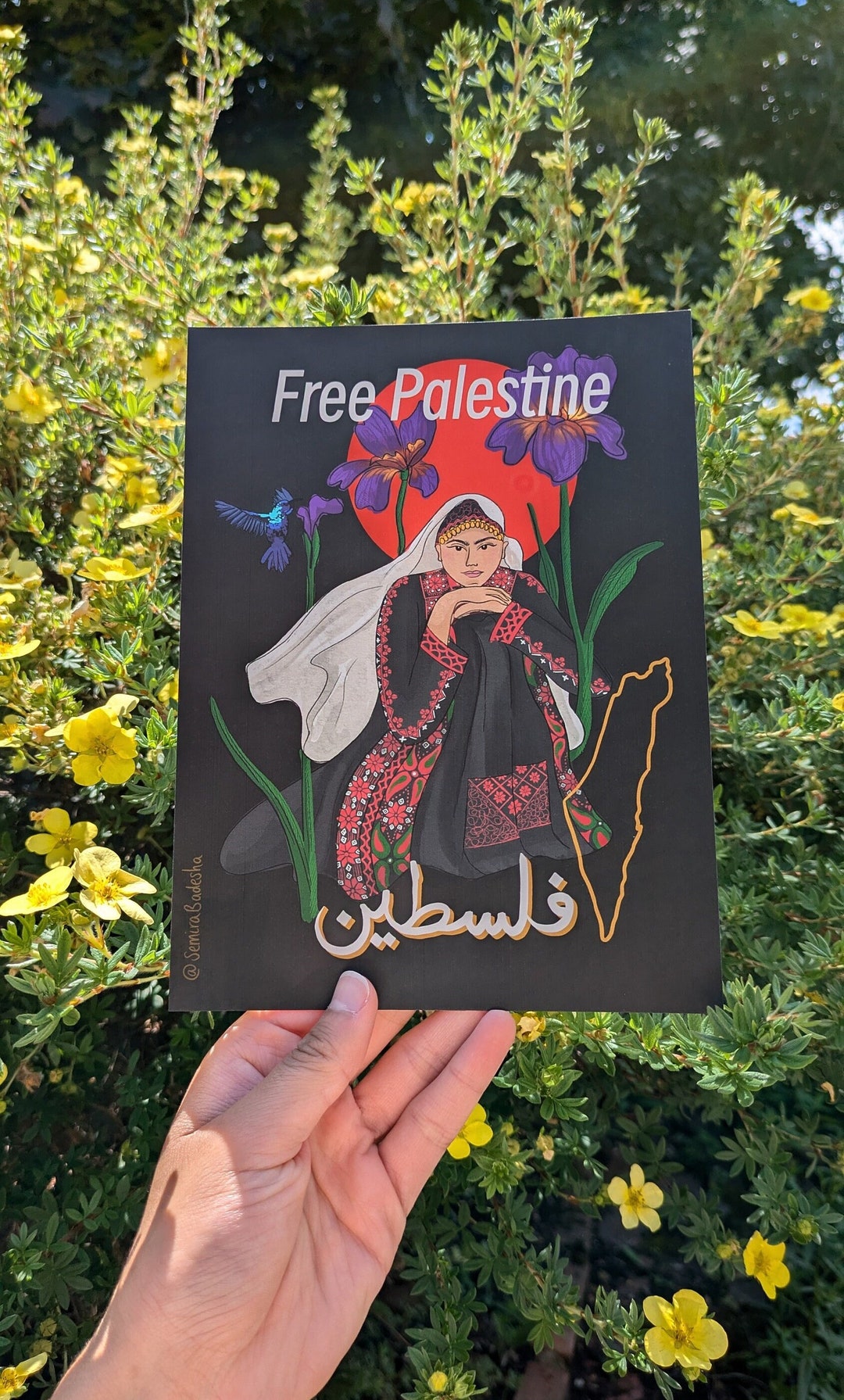 Free Palestine Art Print 6 X 8 - Etsy