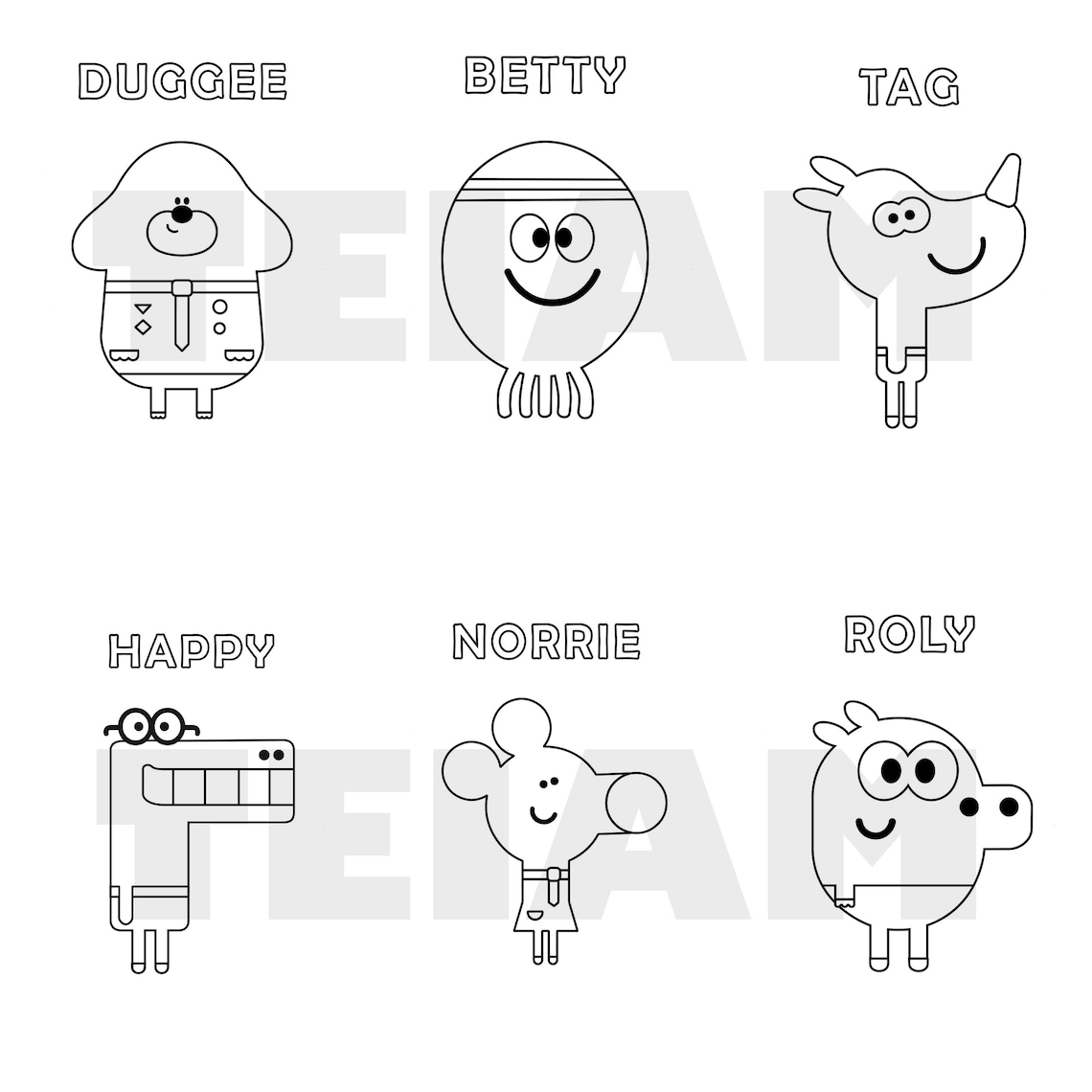 Hey Duggee Colouring Sheets Activity for Kids | Digital Download ...