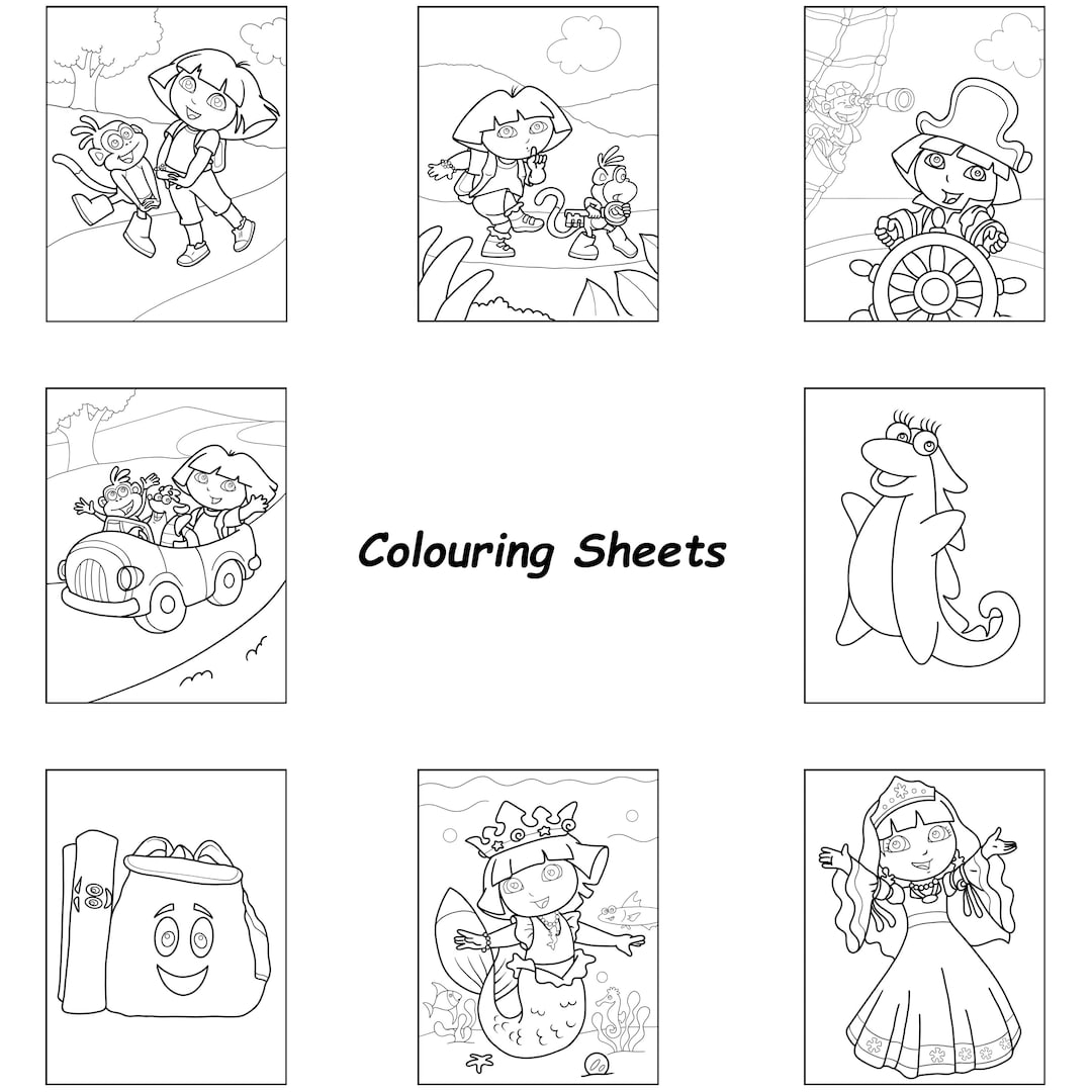 36 Cartoon Characters Colouring Sheets for Kids - Digital Download ...