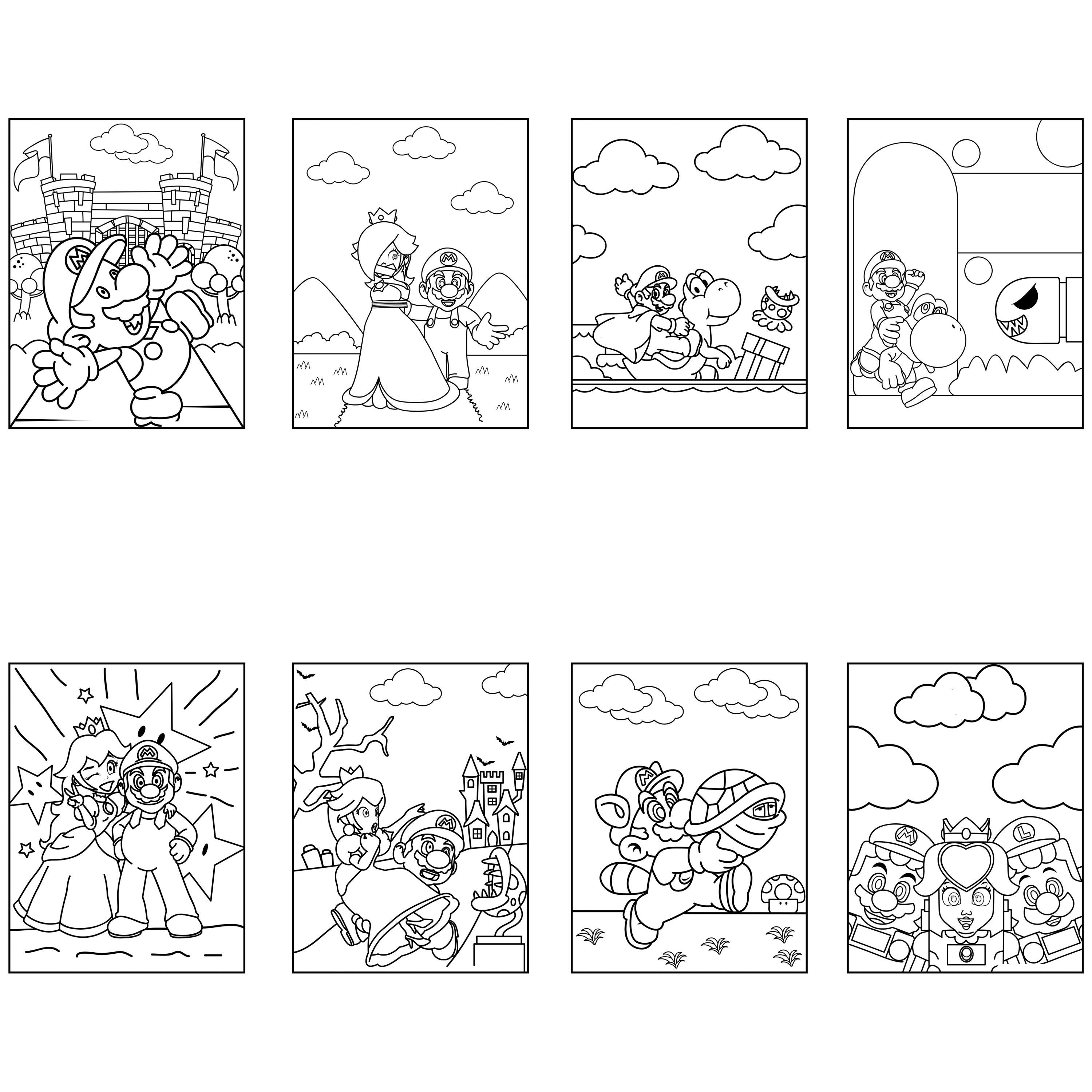 Mario Colouring Pages for Kids, Cute 48 Printable Colouring Pages ...