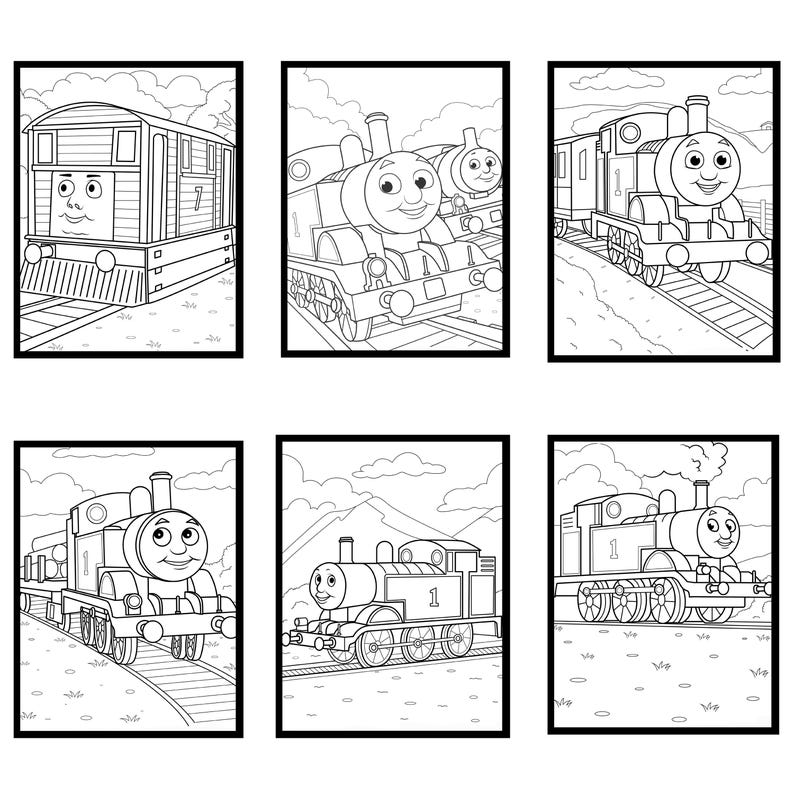 12 Thomas and Friends Colouring Sheets - Colouring Sheets - Instant ...