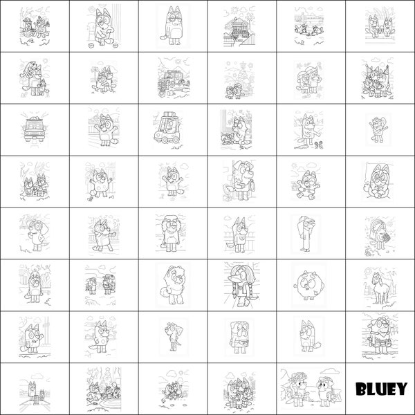 Bluey Characters Pdf - Etsy