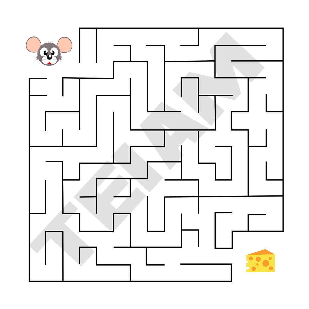 Fun and Challenging Maze for Kids - A4 PDF File for Instant Download ...