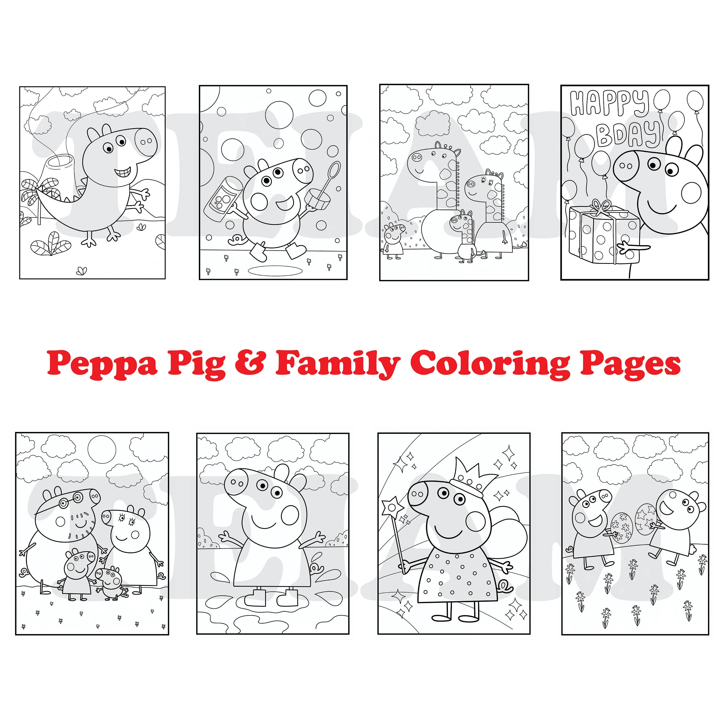 Peppa Pig Coloring Pages A4 Paper [2025]