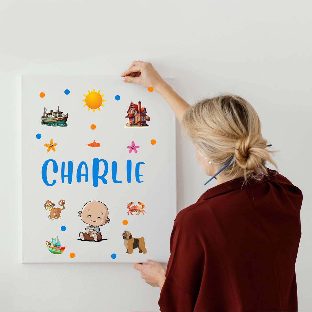 Charlie Digital Print Colorful Charlie Name Print Personalized Childs ...