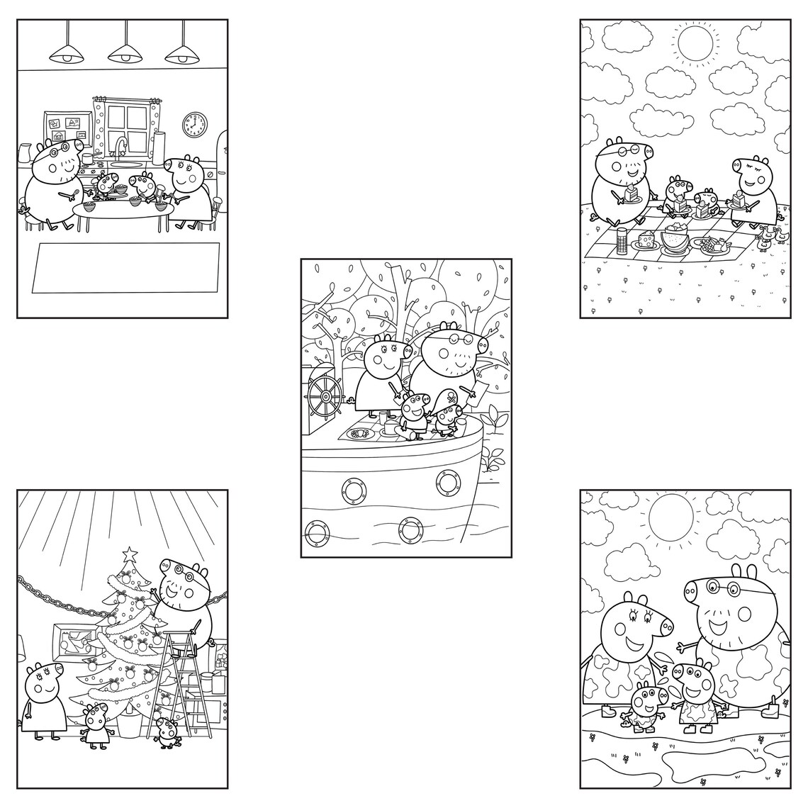 10 Peppa Pig Colouring Sheets for Kids - Peppa Pig Download - Digital ...