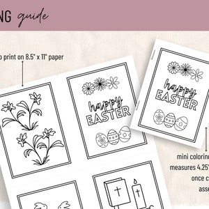 Printable Easter Mini Coloring Book | Religious Coloring Book | Easter ...