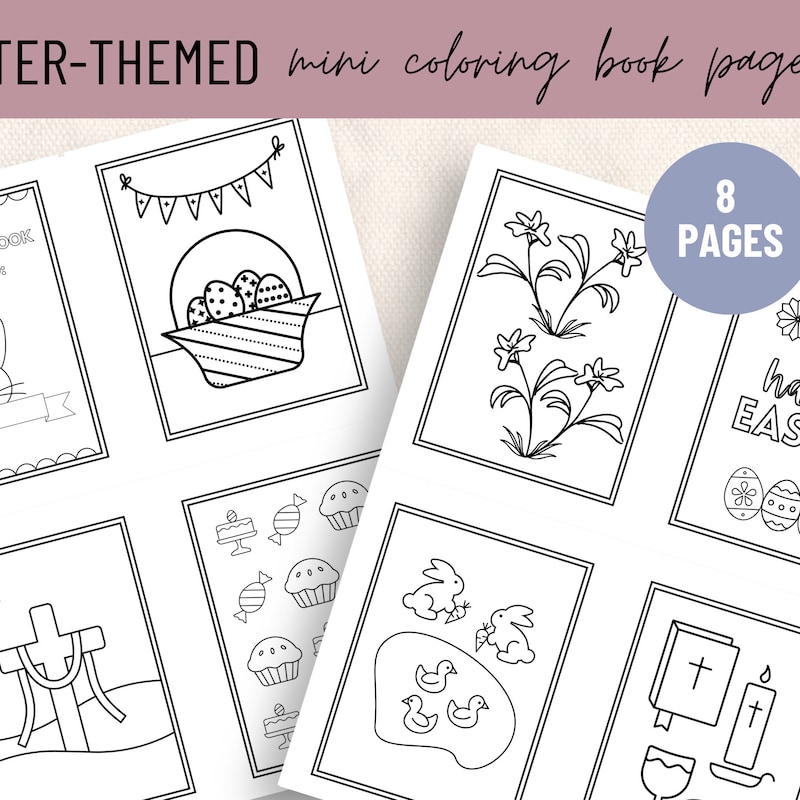 Mini Coloring Book - Etsy