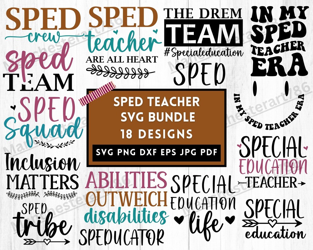 Teacher Svg, Sped Teacher Png, Back to School Svg, Sped Squad Svg ...