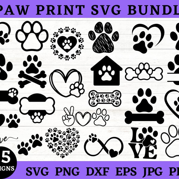 Dog Paw Print Svg - Etsy