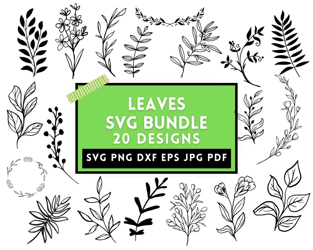 Leaves Svg Bundle, Fall Leaves Svg, Tropical Leaves Svg, Botanical Svg ...