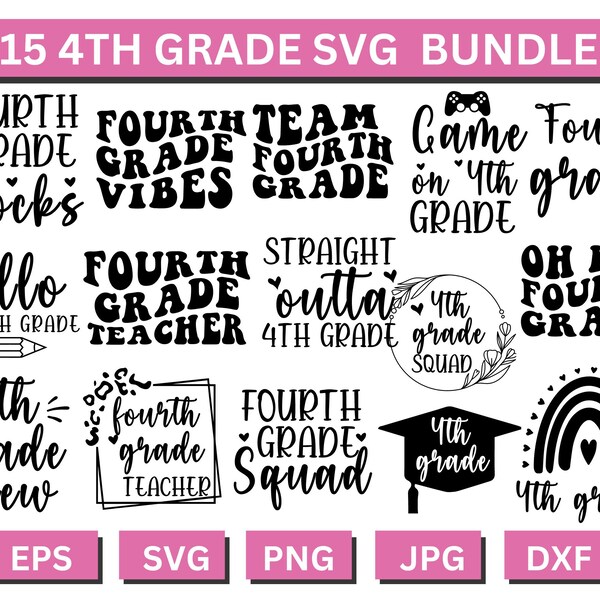 Fourth Grade Svg - Etsy