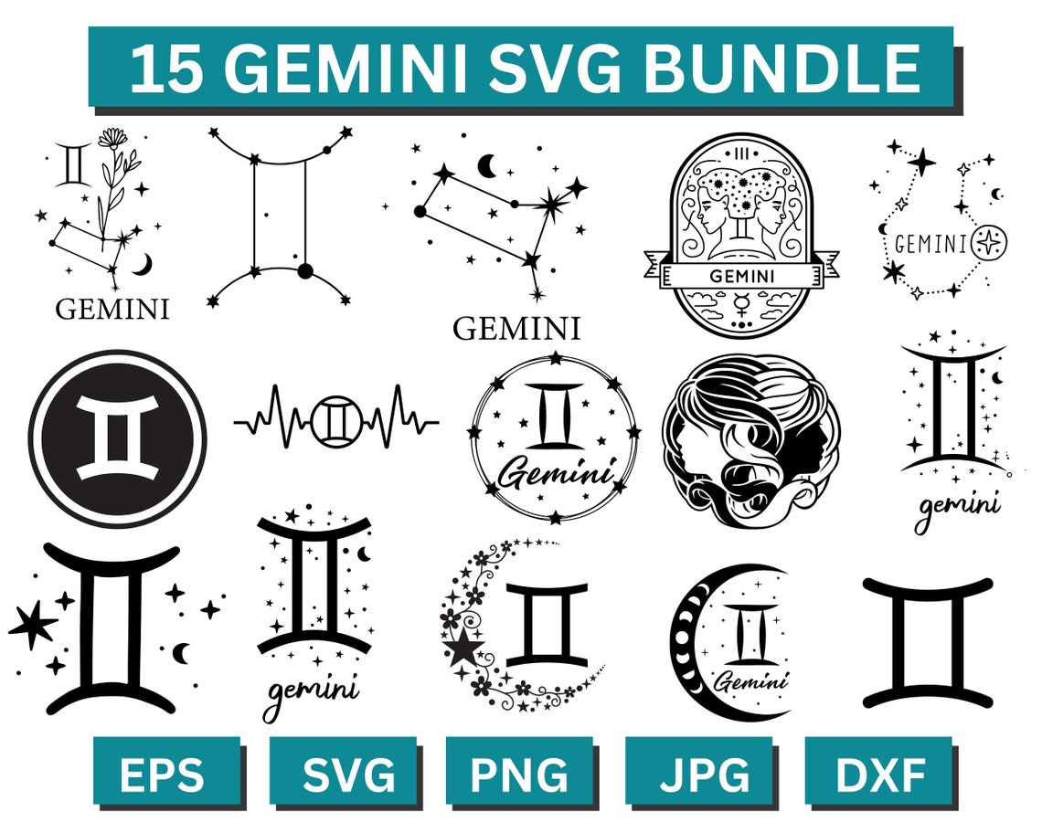 Gemini Svg Astrology Svg Gemini Png Gemini Sign Svg Gemini - Etsy UK